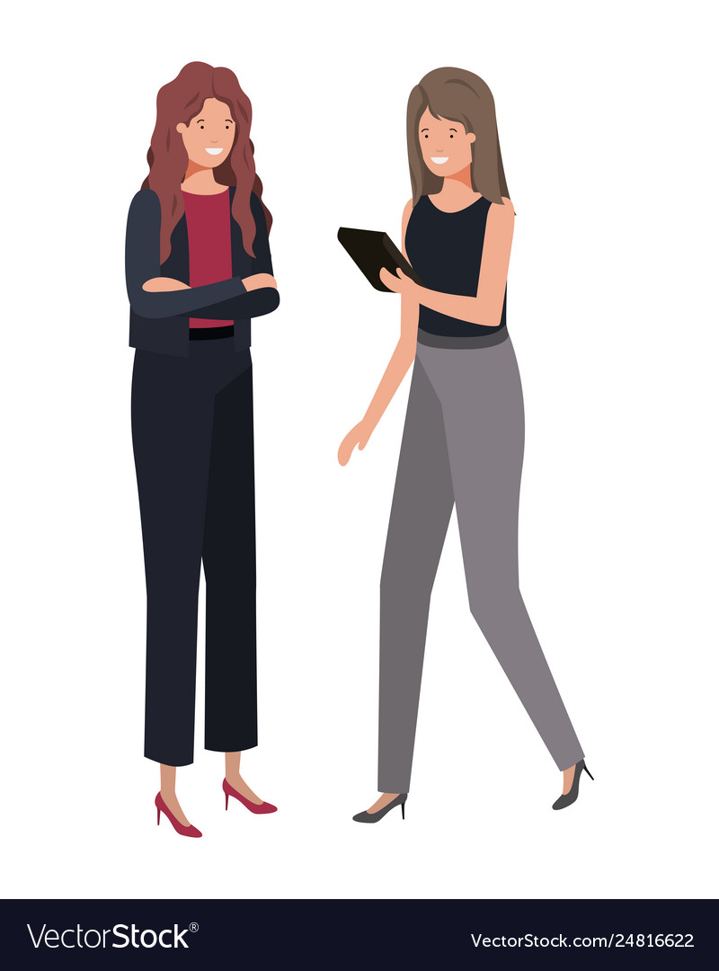 Business women avatar character Royalty Free Vector Image