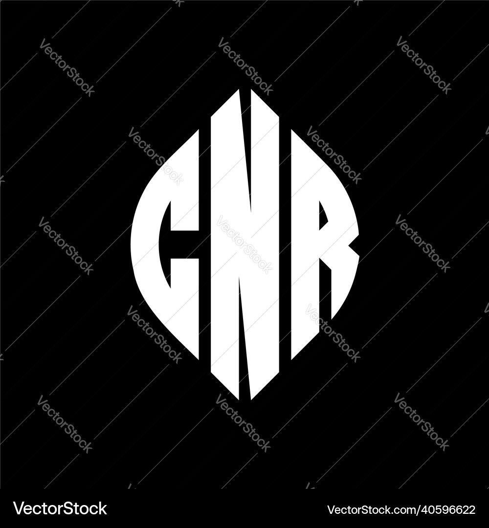 Cnr circle letter logo design with circle Vector Image