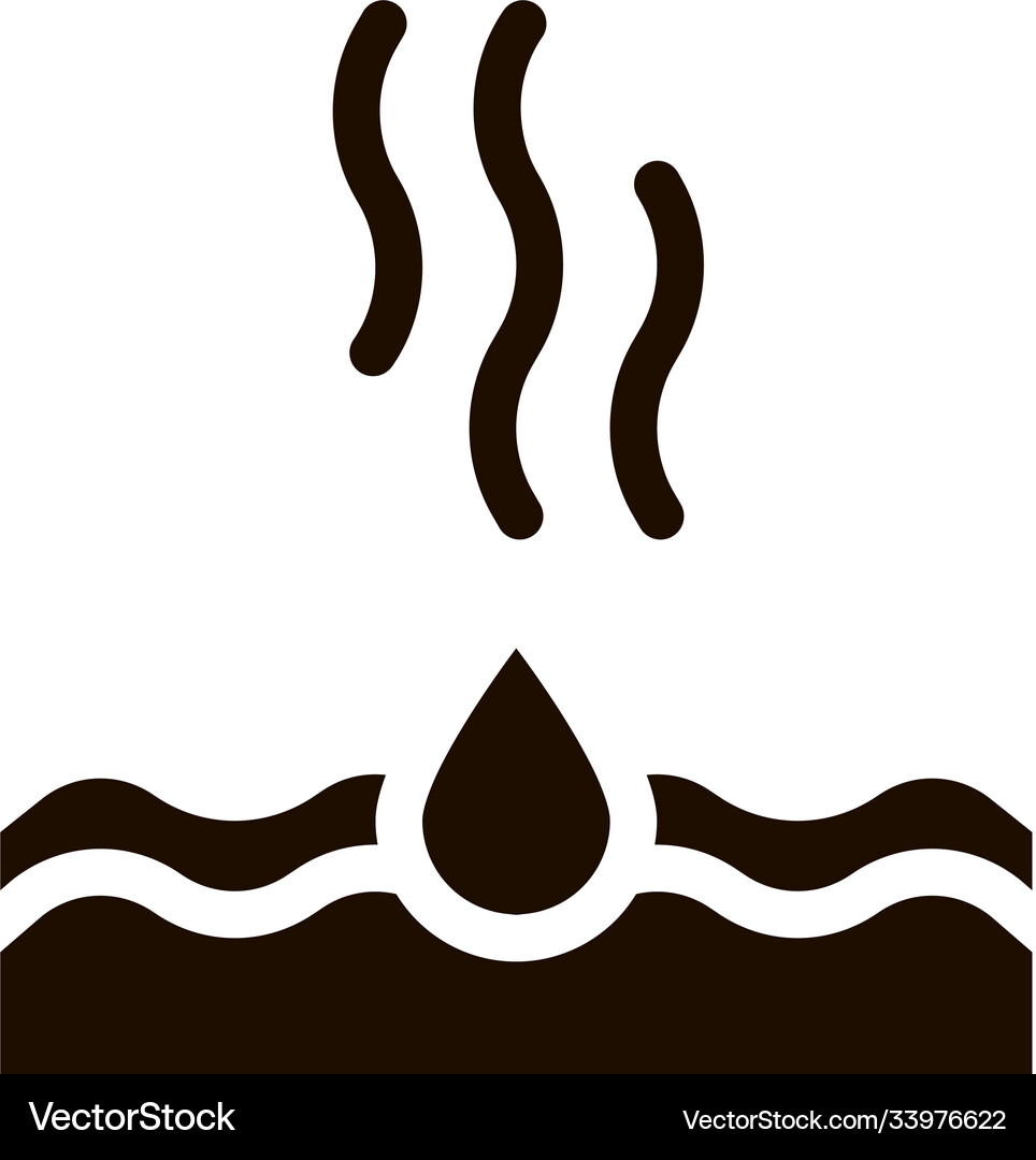 Drop water dripping in sea icon Royalty Free Vector Image