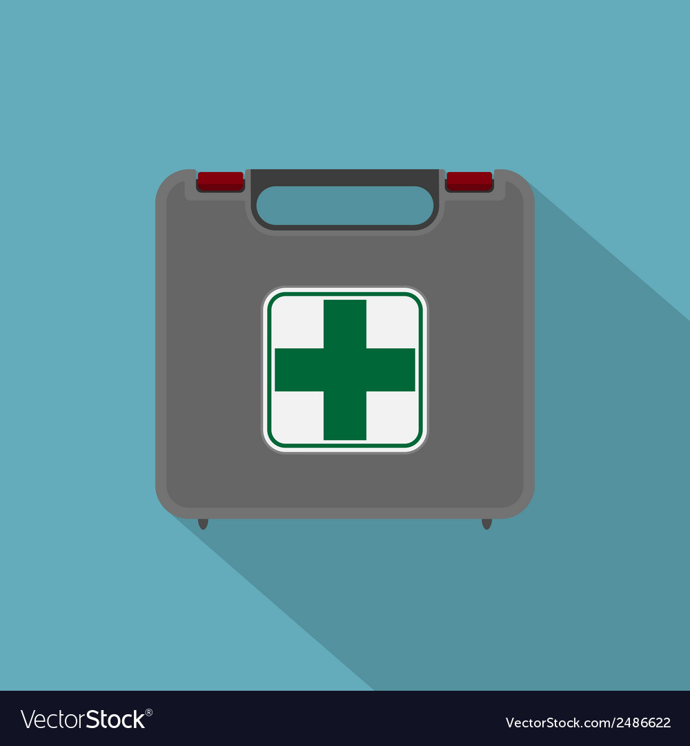 Flat first aid set Royalty Free Vector Image - VectorStock