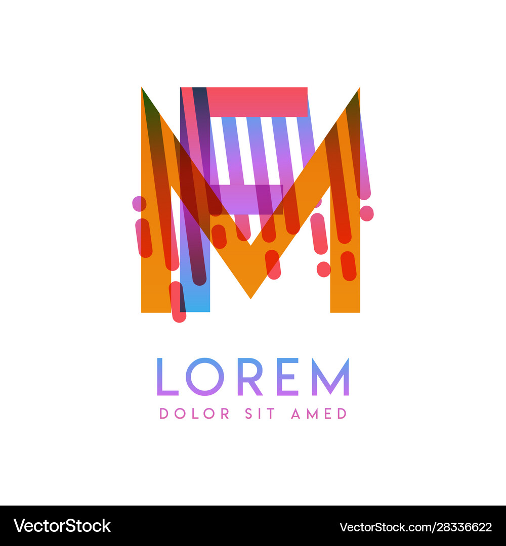 Fm logo with theme galaxy speed and style Vector Image