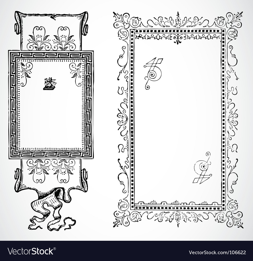 French frames Royalty Free Vector Image - VectorStock