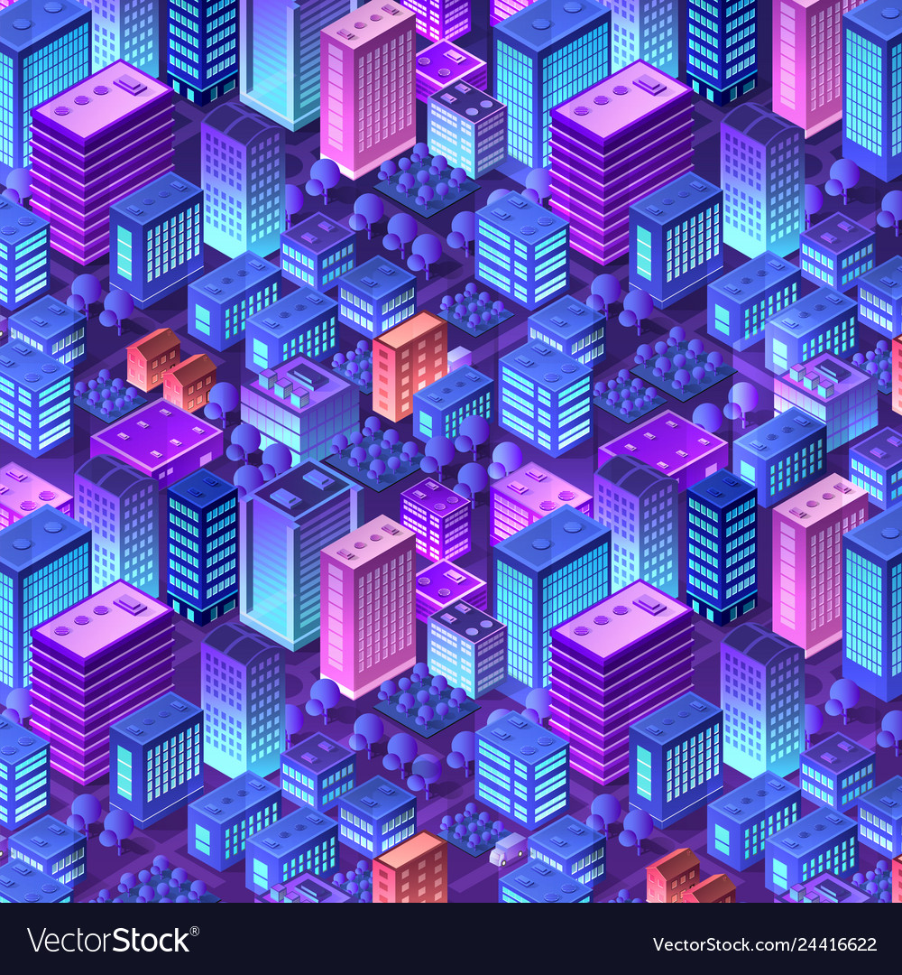 Isometric violet purple Royalty Free Vector Image