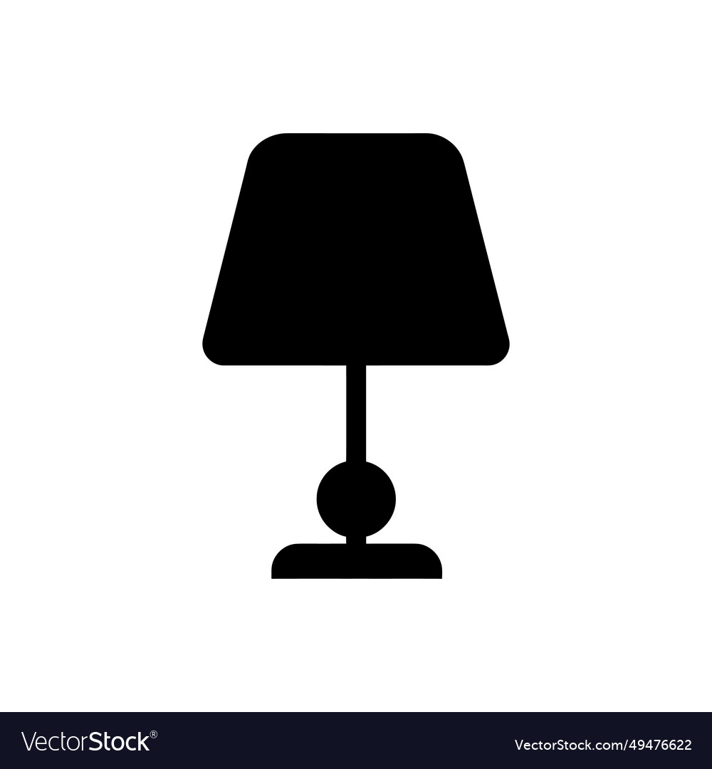Lamp glyph icon - simple Royalty Free Vector Image Lamp glyph icon - simple Royalty Free Vector Image