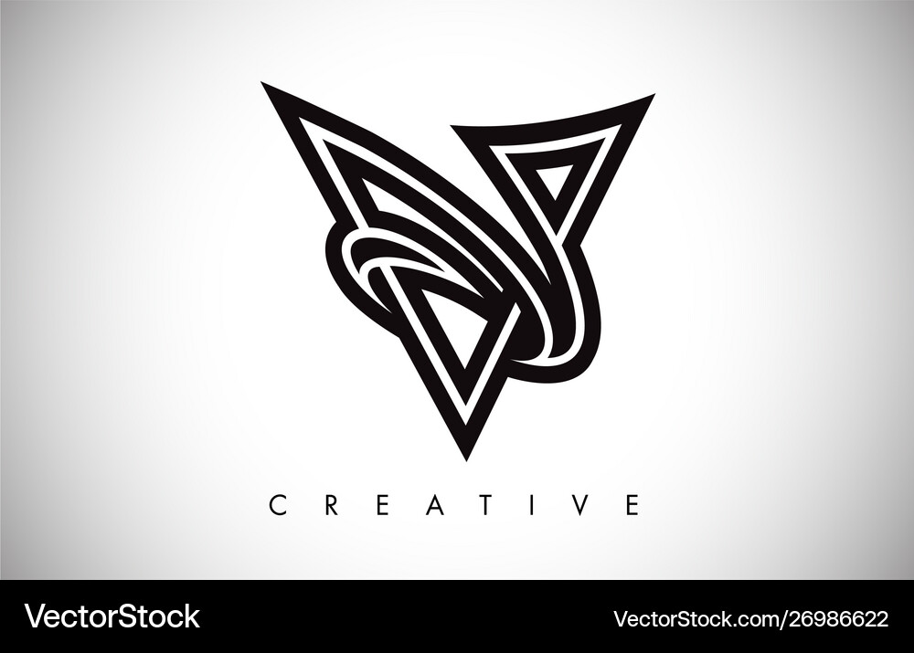 V letter modern trendy design logo icon Royalty Free Vector