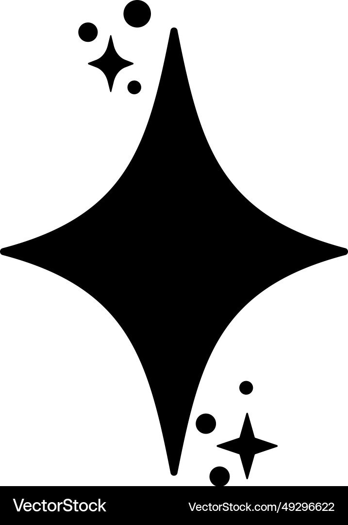 Y2k star icon simple starburst for nostalgic Vector Image