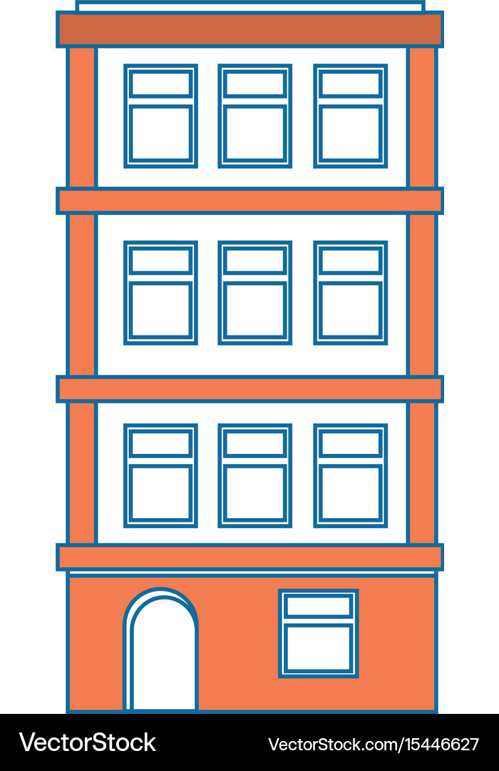 Apartment building icon Royalty Free Vector Image