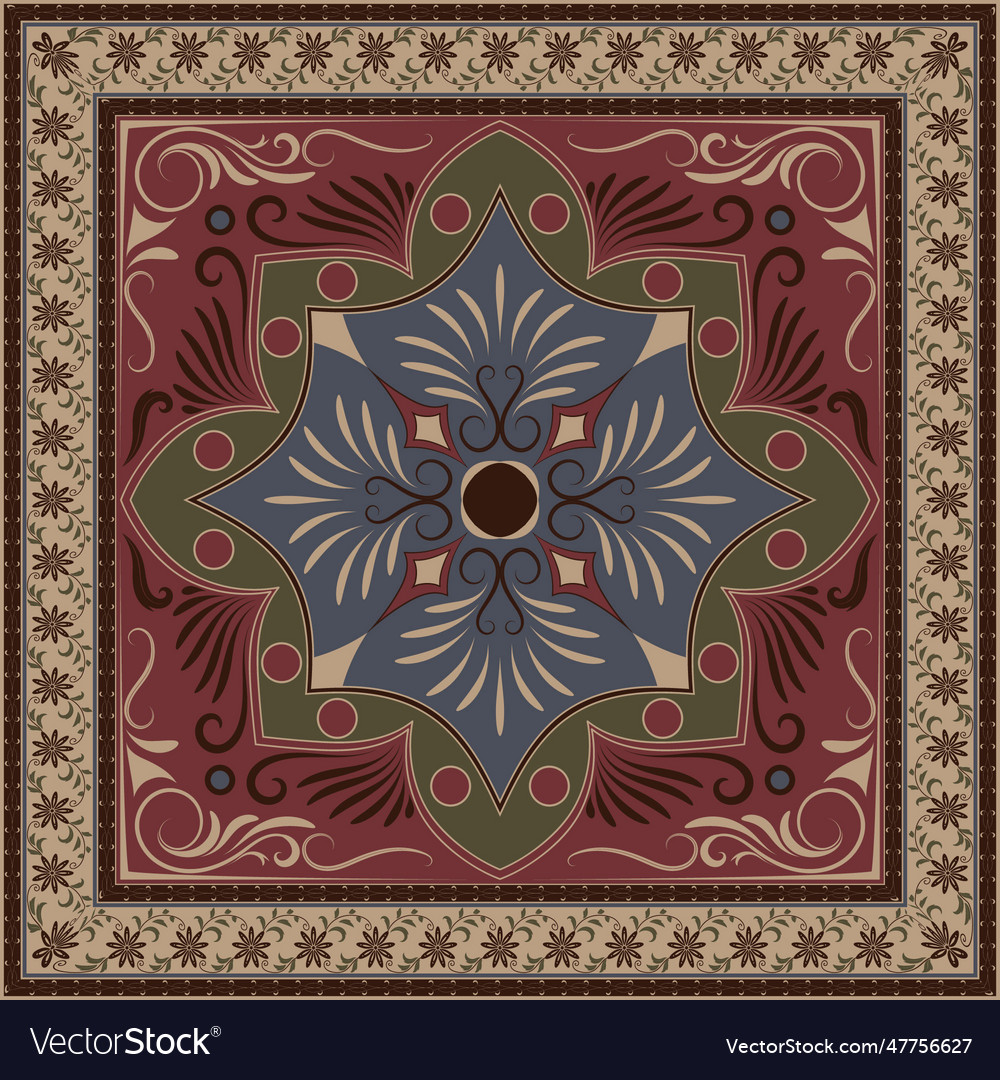 Carpet pattern rectangular prayer mats prayer Vector Image
