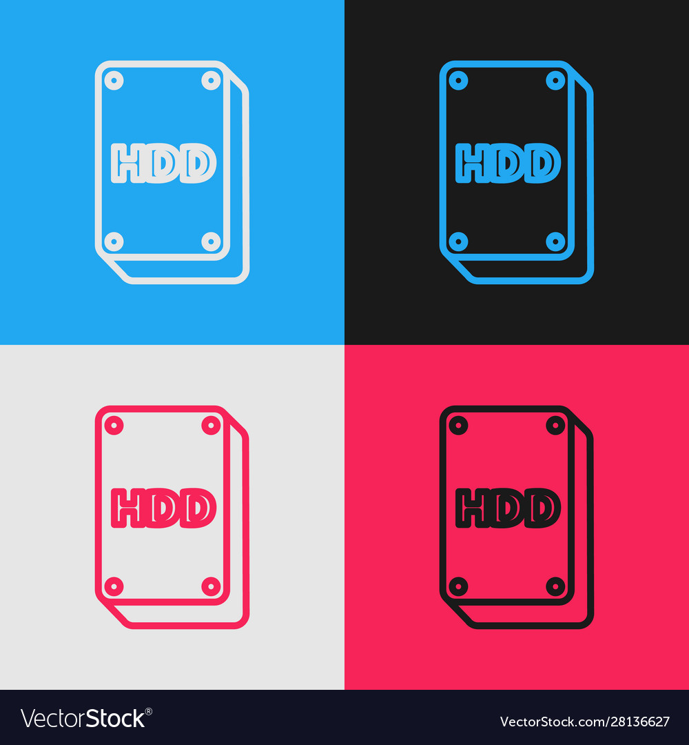 Color line hard disk drive hdd icon isolated Vector Image Color line hard disk drive hdd icon isolated Vector Image