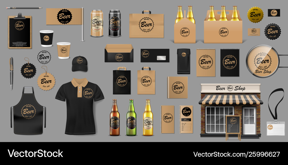 Corporate branding identity template design for Vector Image