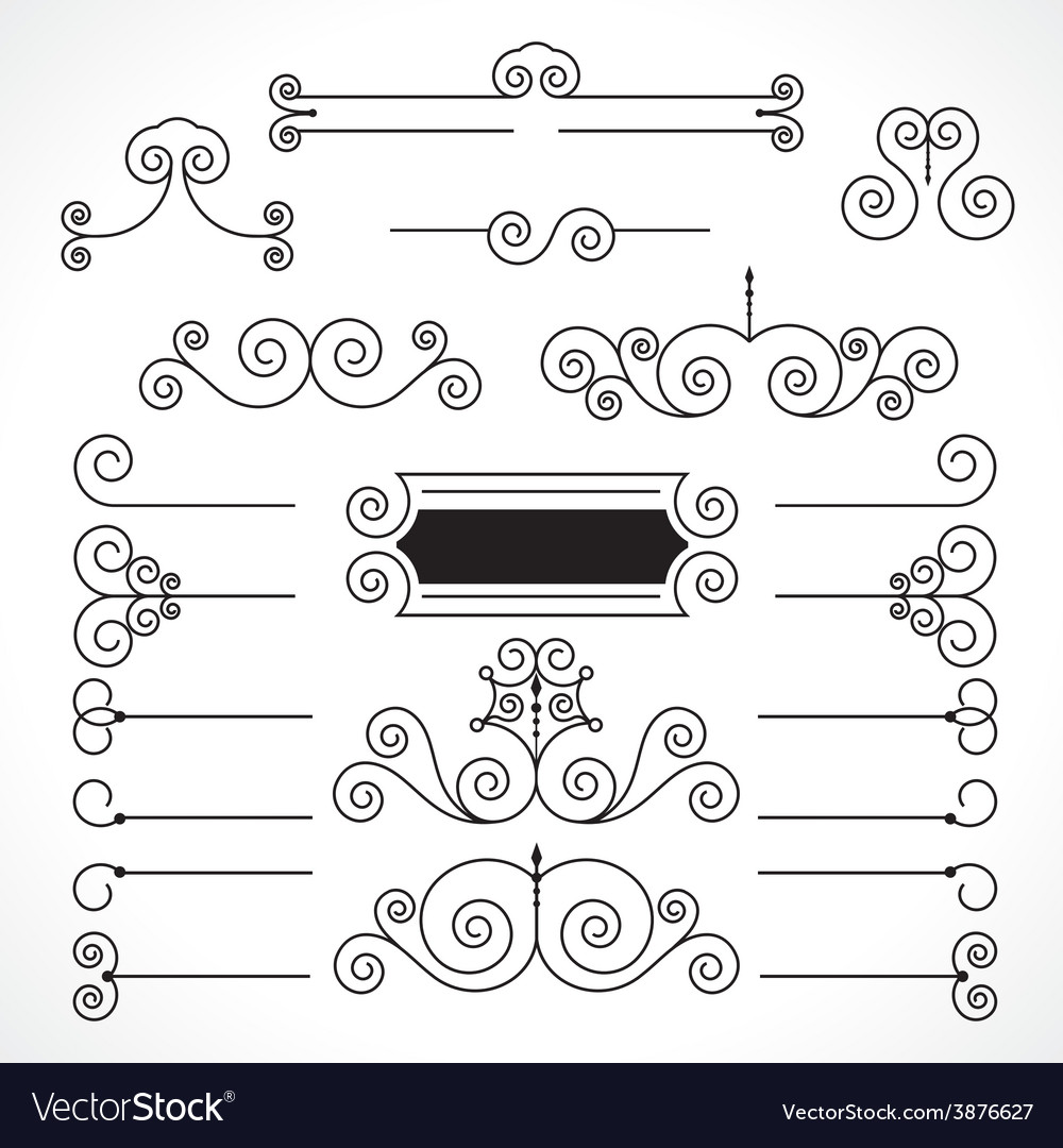 Decorative elements Royalty Free Vector Image - VectorStock