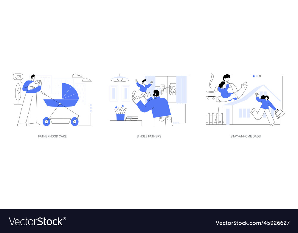 Fathers role abstract concept Royalty Free Vector Image Fathers role abstract concept Royalty Free Vector Image