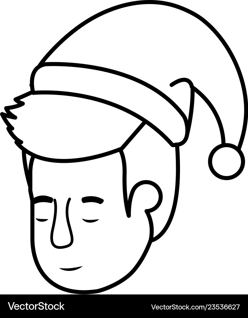 Head of man sleeping avatar character Royalty Free Vector