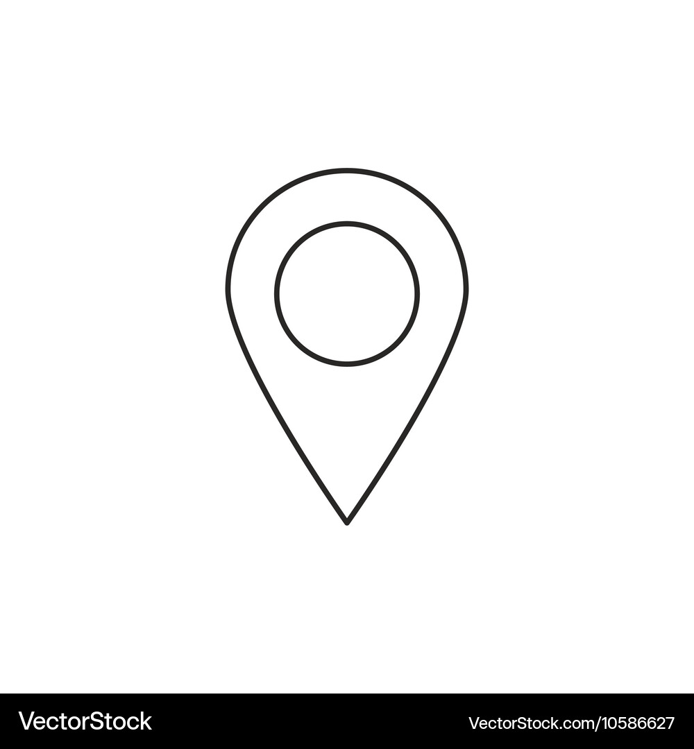 Location icon outline contour Royalty Free Vector Image