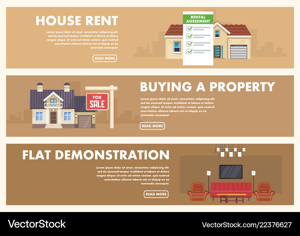 Real estate service flat Royalty Free Vector Image