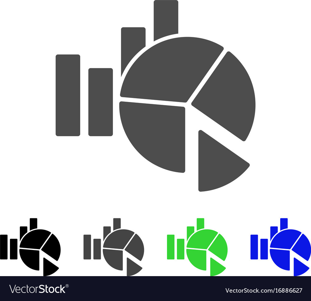 Statistics flat icon Royalty Free Vector Image