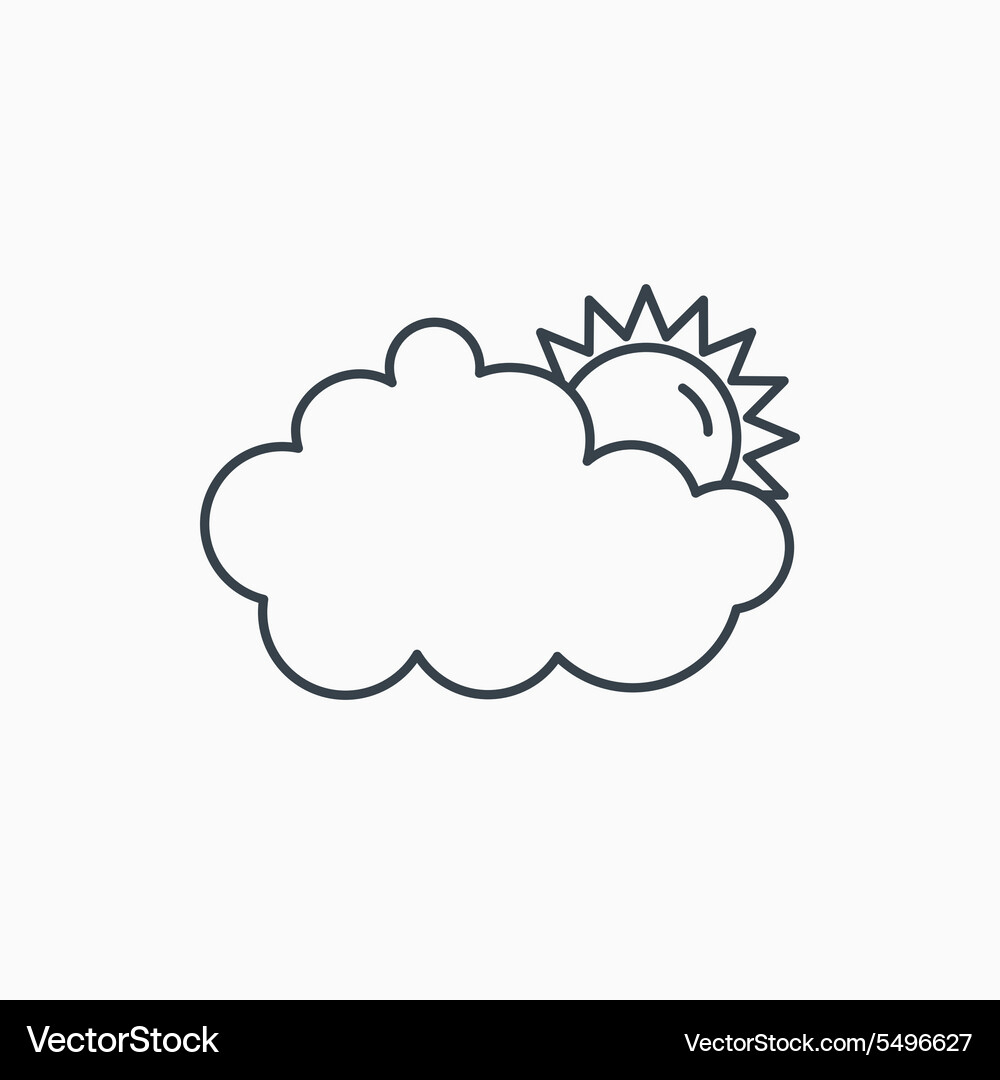 Sunny day icon summer sign Royalty Free Vector Image