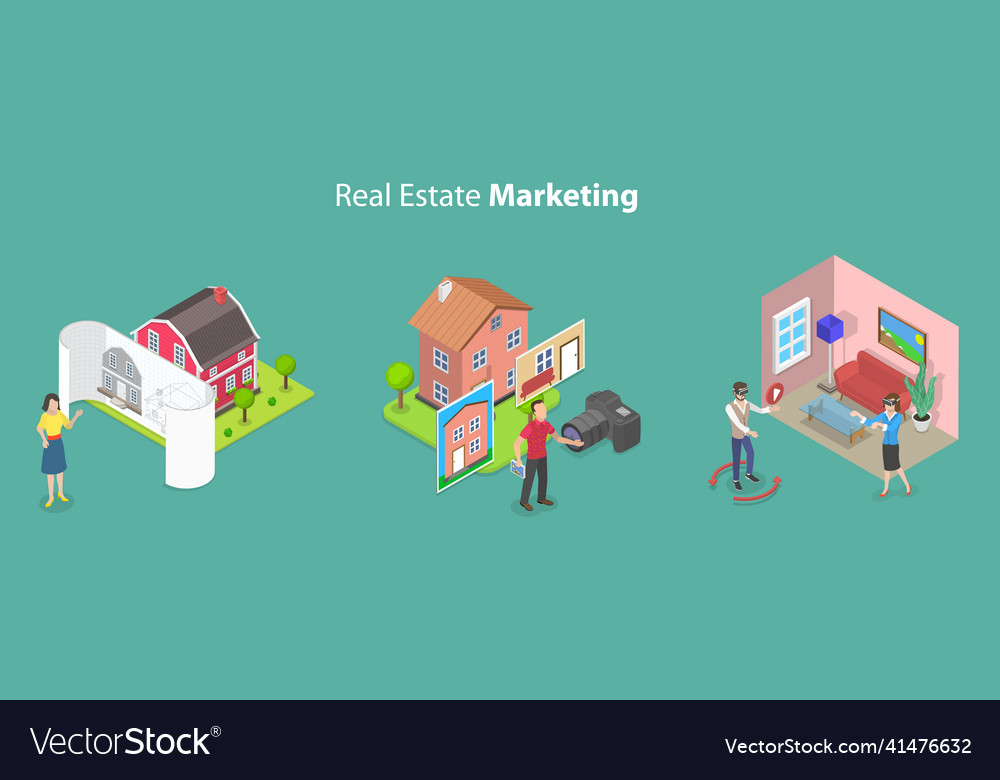 3d isometric flat conceptual Royalty Free Vector Image