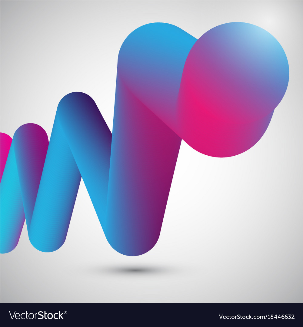 Abstract fluid shape Royalty Free Vector Image