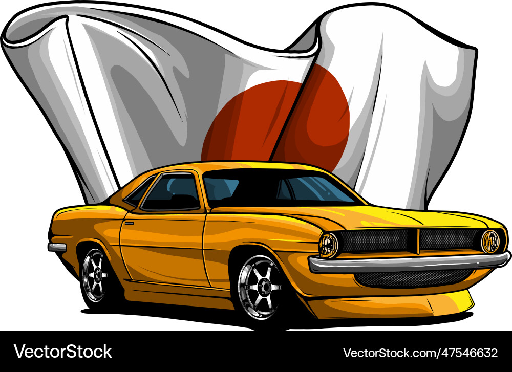 American 70s customized Royalty Free Vector Image