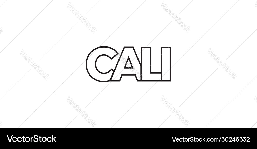 Cali in the colombia emblem design features Vector Image