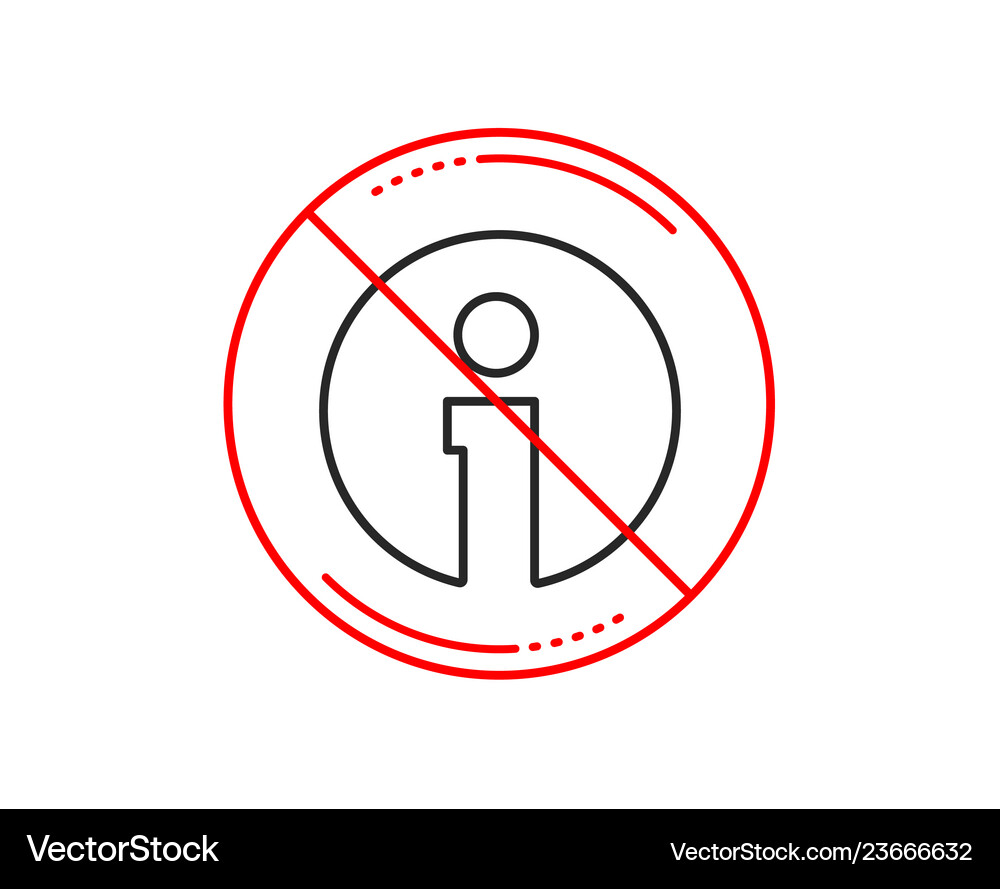 Info line icon information center sign Royalty Free Vector