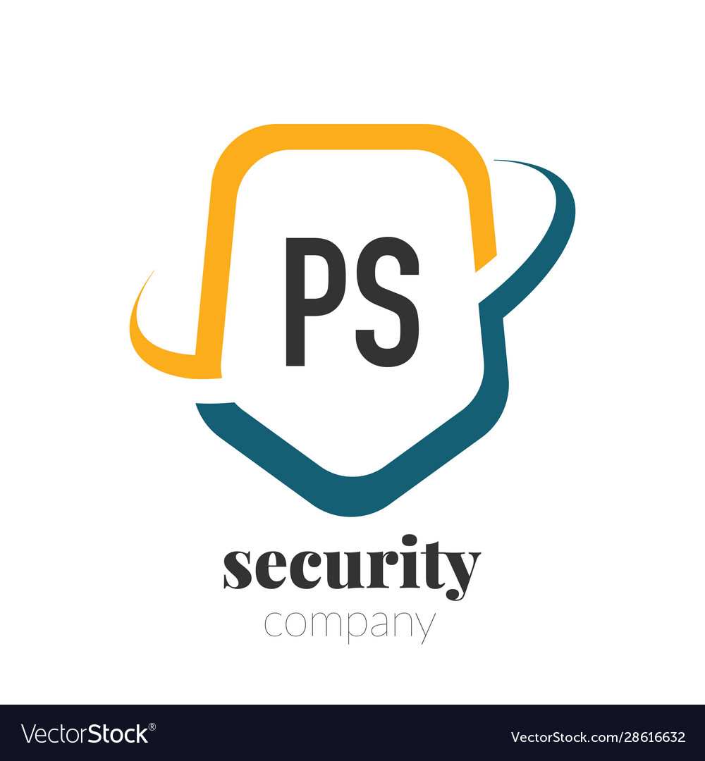 Initial letter ps creative secure company design Vector Image