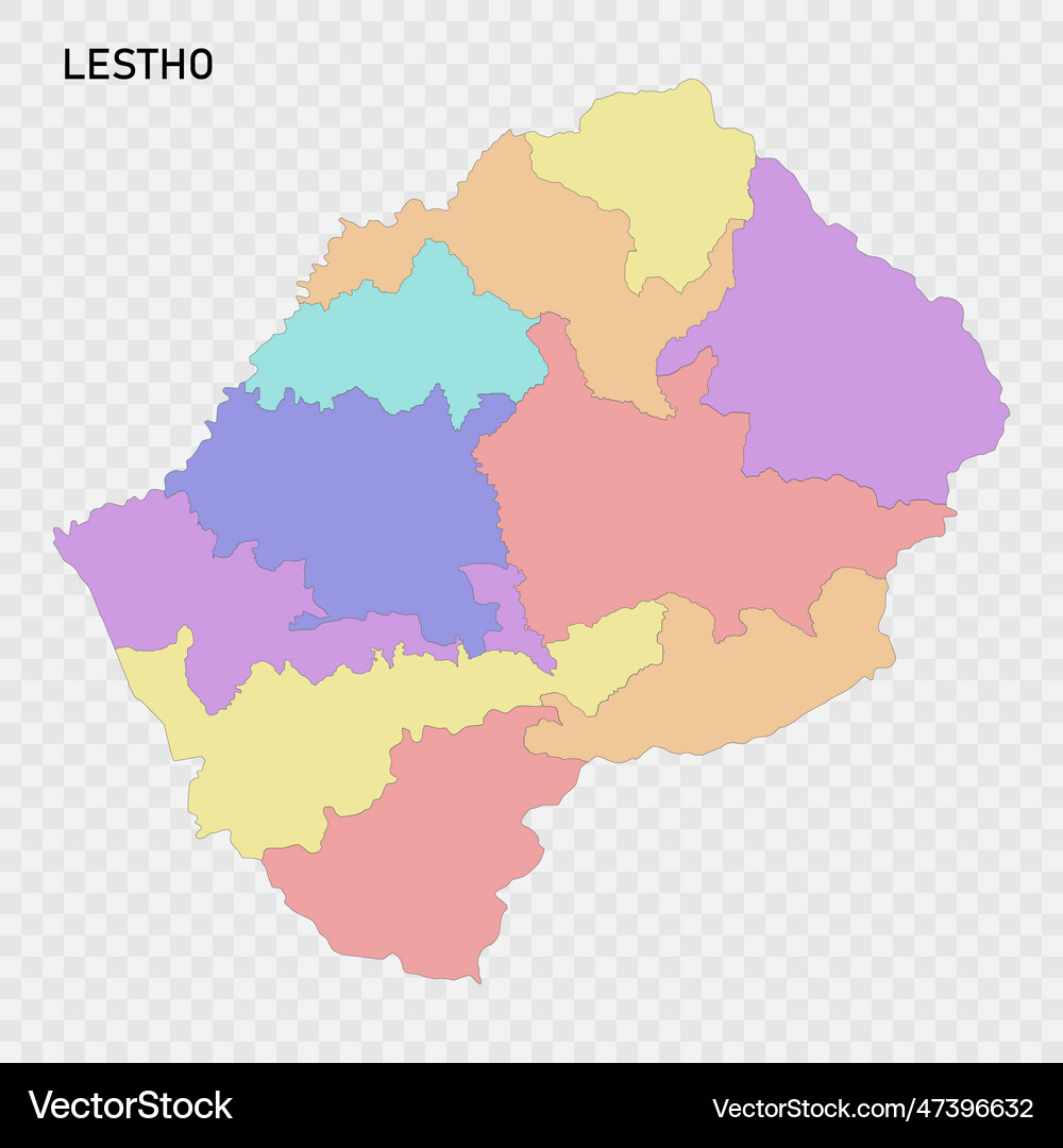 Isolated colored map of lesotho Royalty Free Vector Image