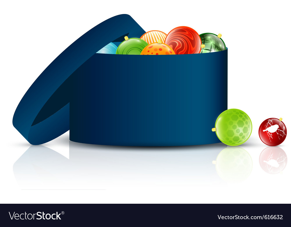 Opened christmas box Royalty Free Vector Image