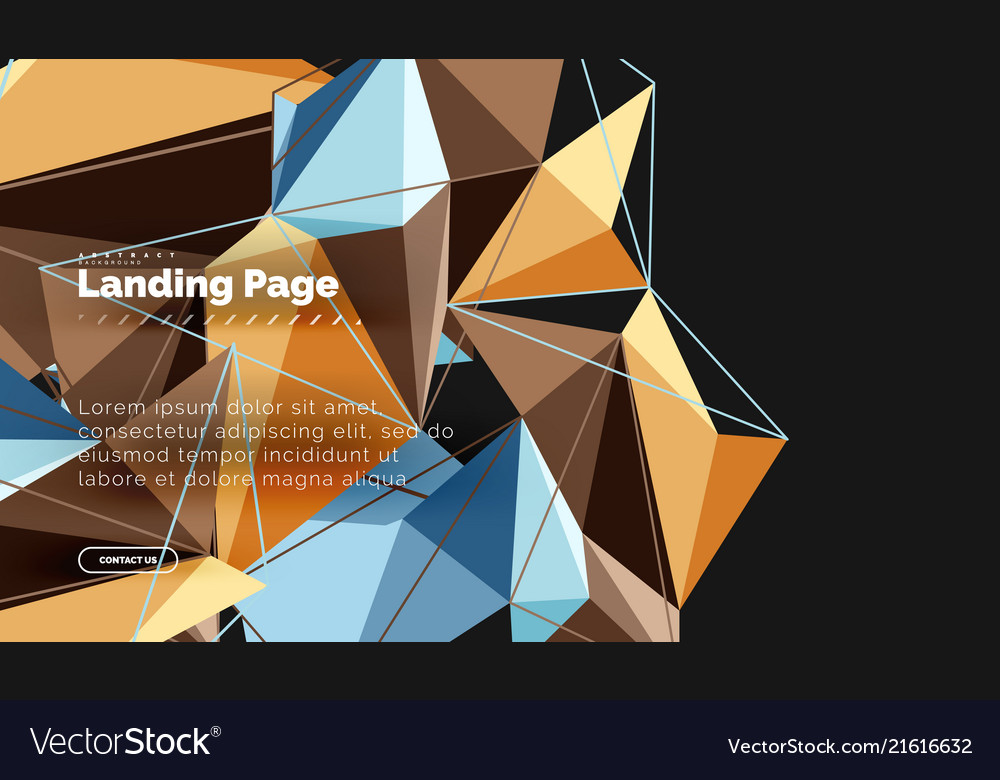 Polygonal geometric design abstract shape made Vector Image