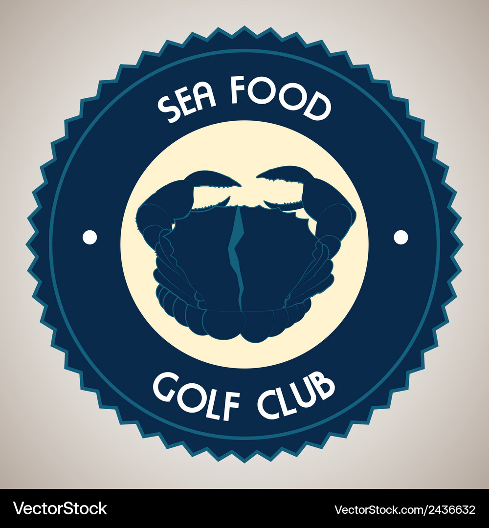 Sea food design over gray background Royalty Free Vector