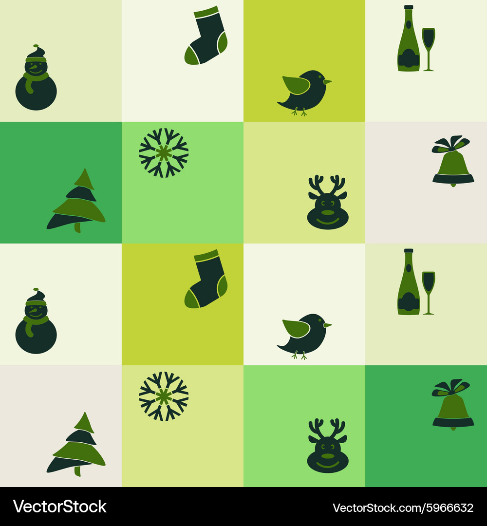 Seamless background with christmas elements Vector Image