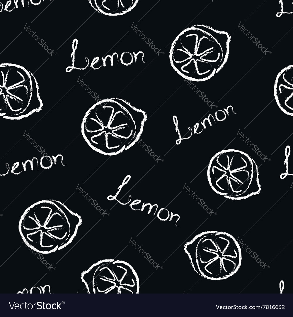 Seamless pattern lemon Royalty Free Vector Image