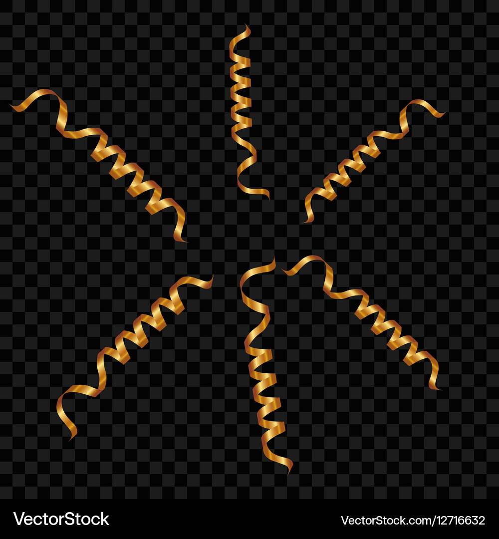 Set of serpentine ribbons isolated on background Vector Image