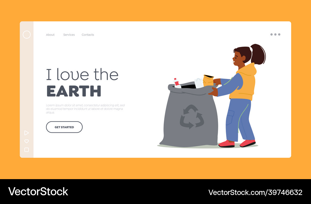 Trash cleanup ecology and earth protection Vector Image