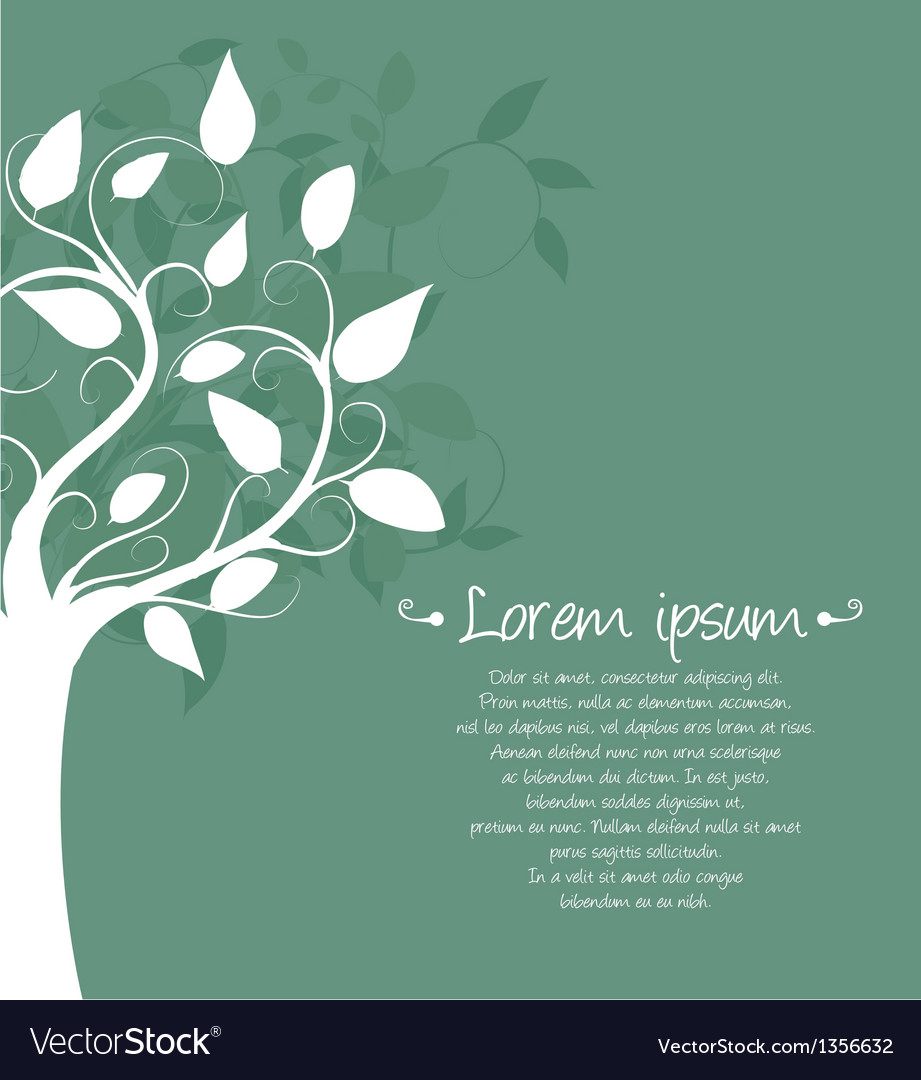 Tree background Royalty Free Vector Image - VectorStock