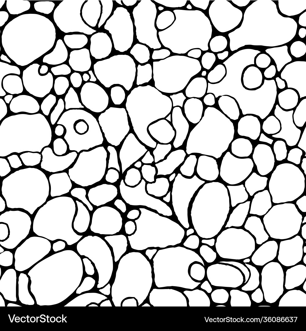 Bubbles seamless abstract pattern hand Royalty Free Vector