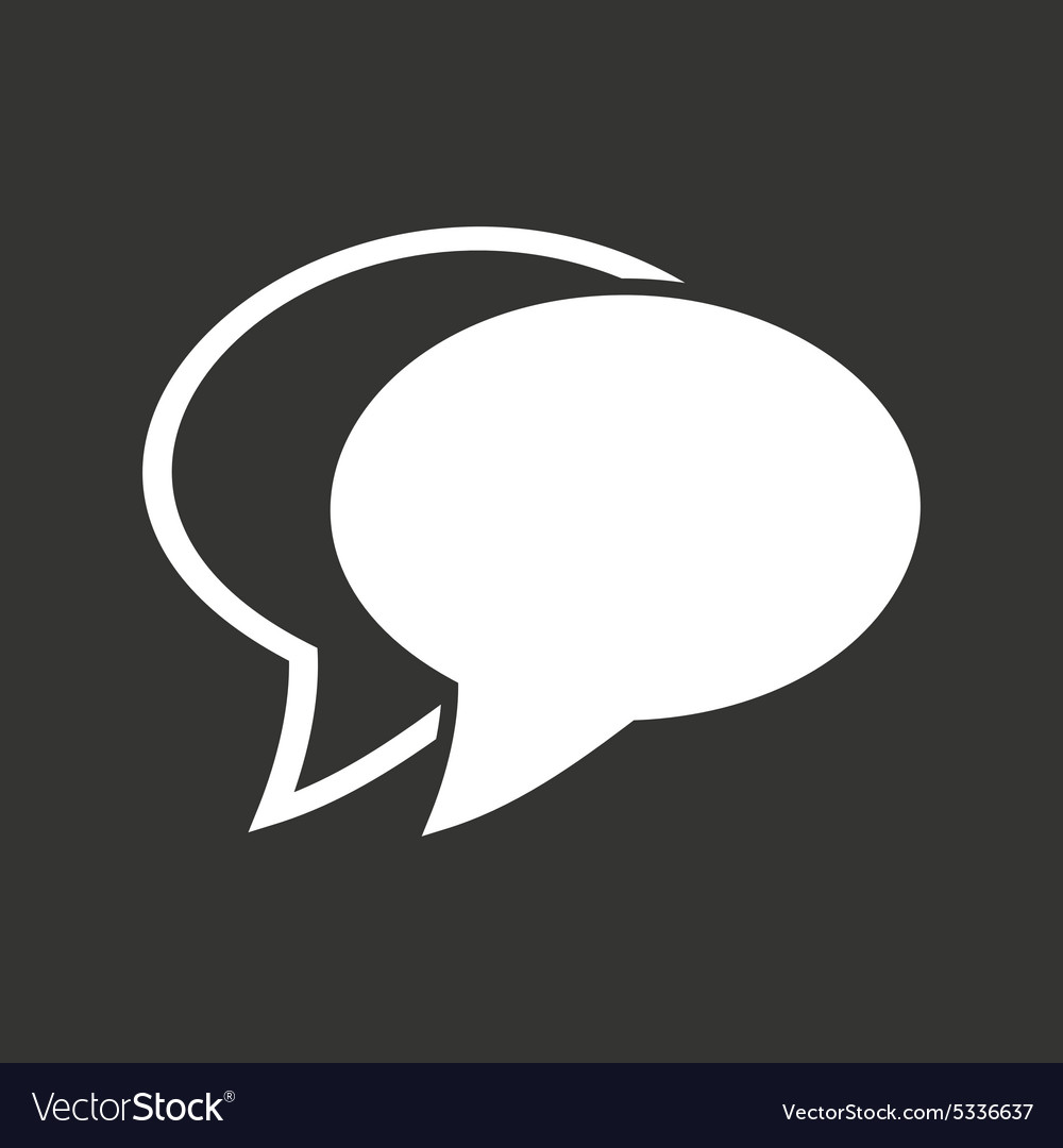 Double message bubble Royalty Free Vector Image