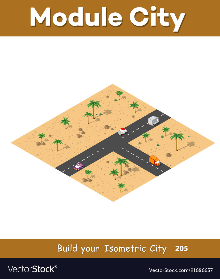 Isometric modules for construction Royalty Free Vector Image