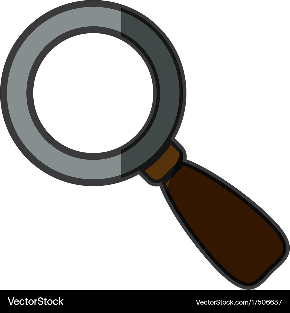 Magnifying glass lupe Royalty Free Vector Image
