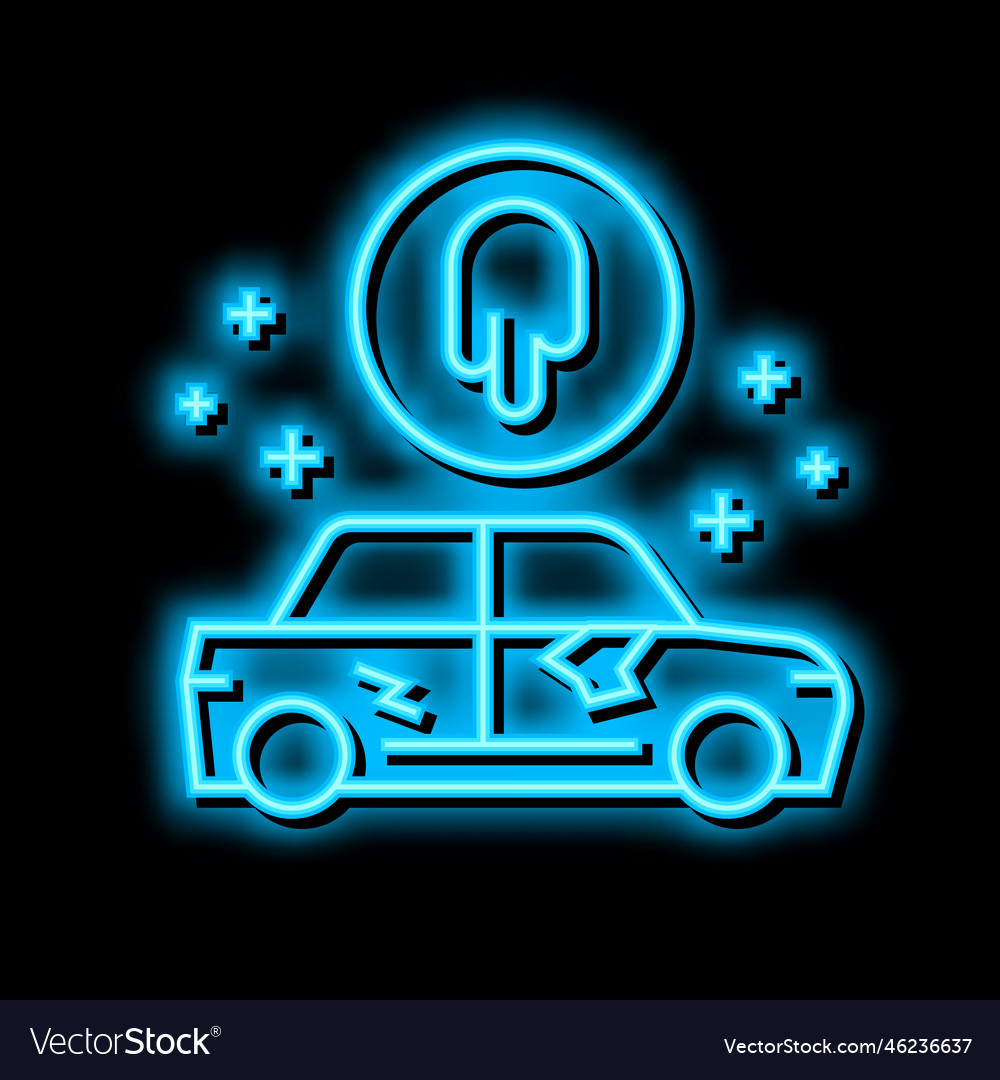 Paint repair neon glow icon Royalty Free Vector Image