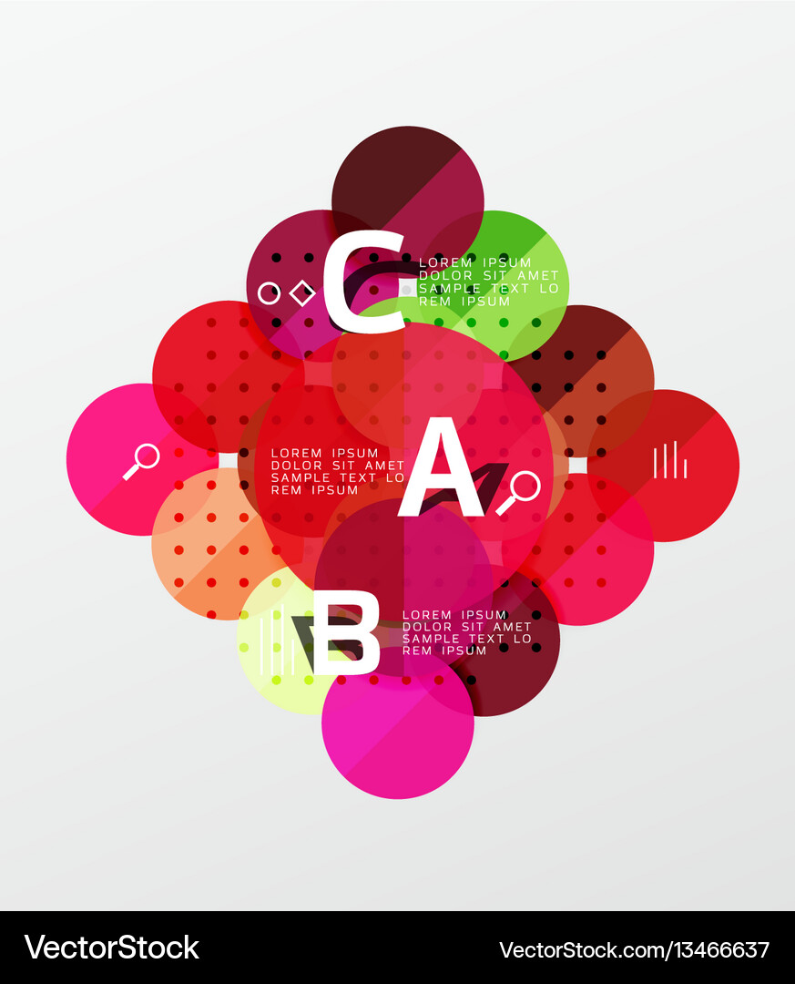 Round modern circle option infographic diagram Vector Image