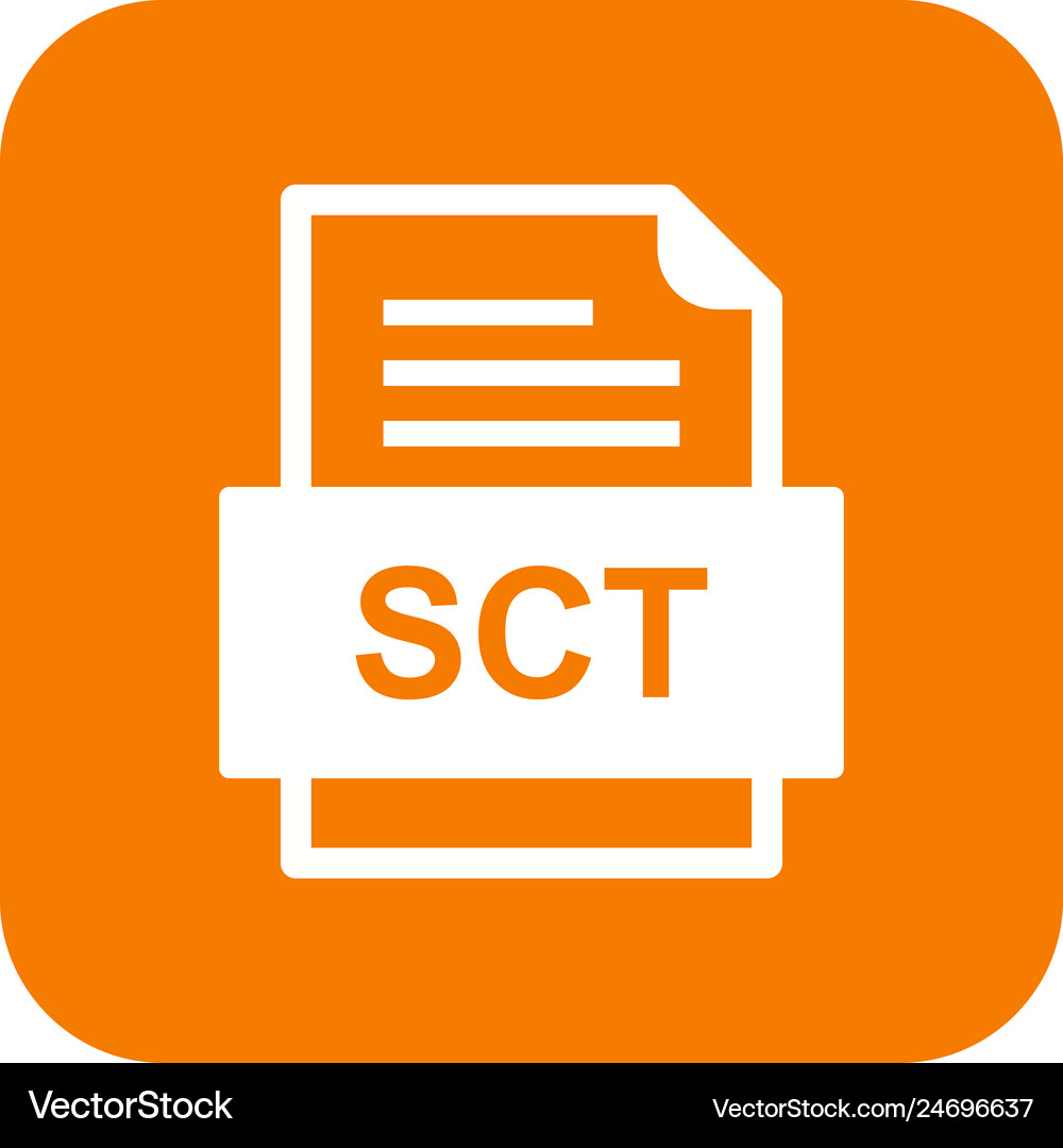 Sct file document icon Royalty Free Vector Image