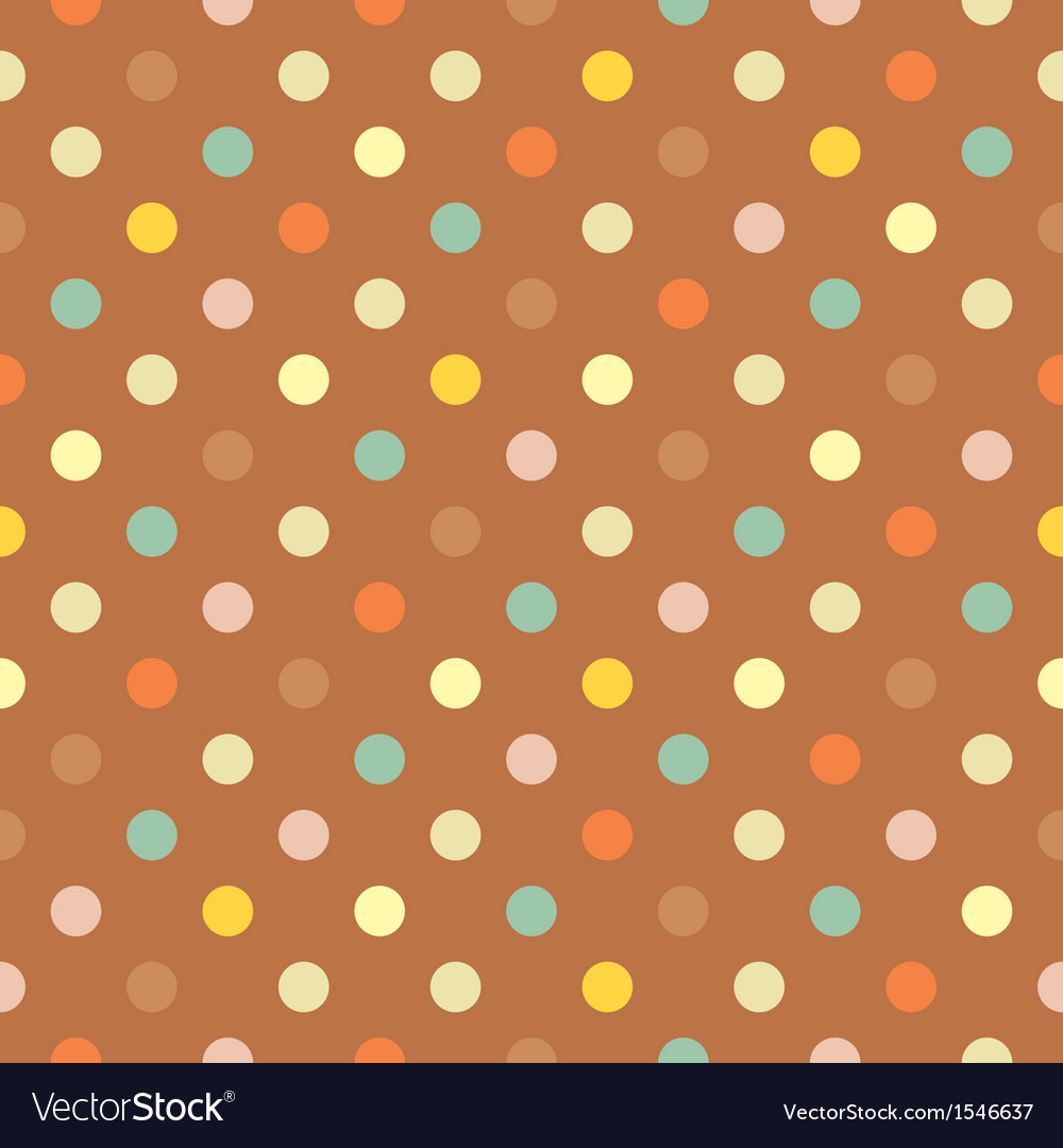 Seamless colorful polka dots autumn pattern Vector Image