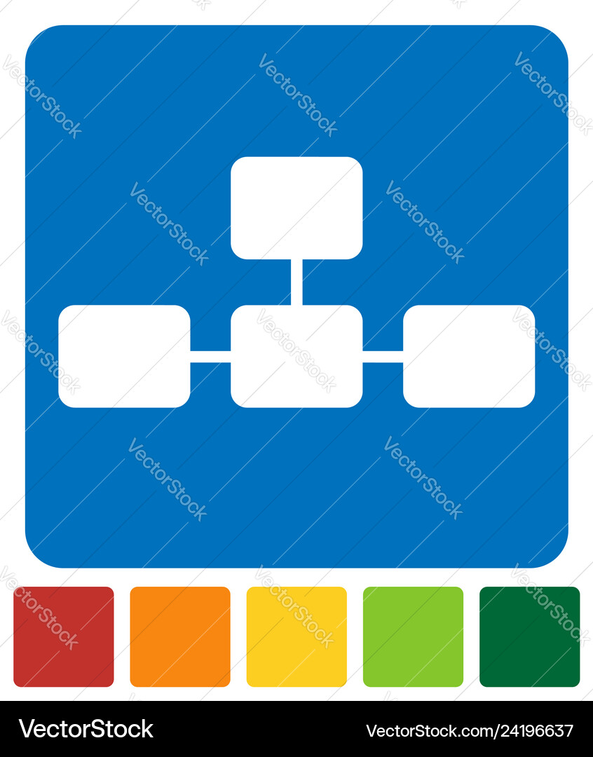 Topological hierarchical diagram icon multilevel Vector Image