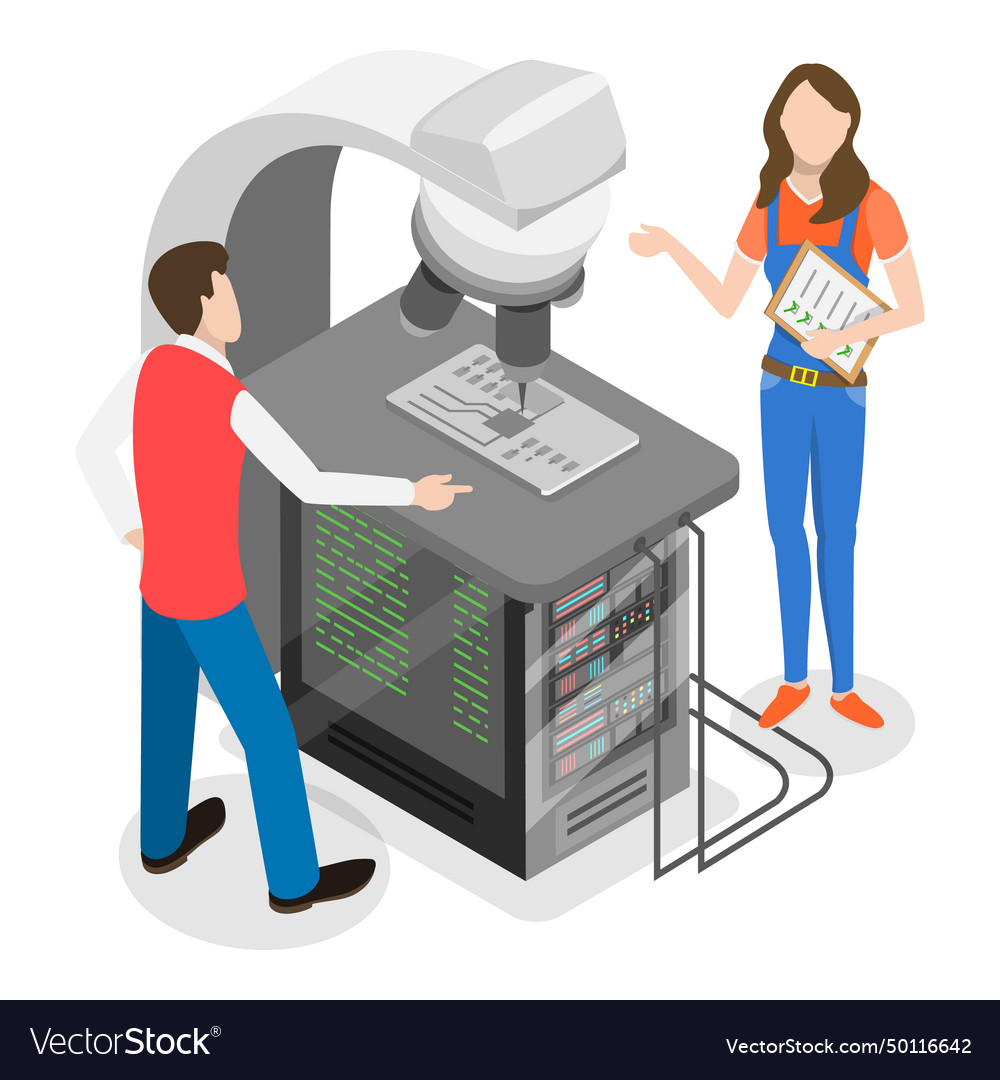 3d isometric flat of Royalty Free Vector Image