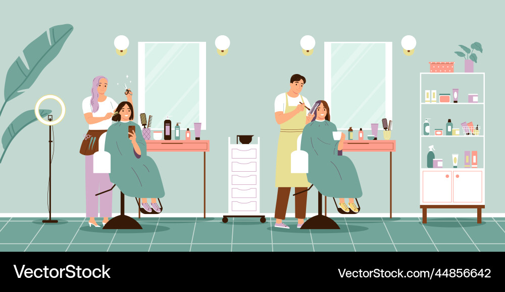 Beauty salon service background Royalty Free Vector Image