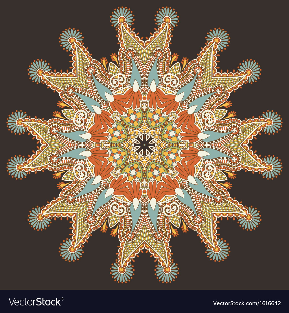 Circle ornament ornamental round lace Royalty Free Vector