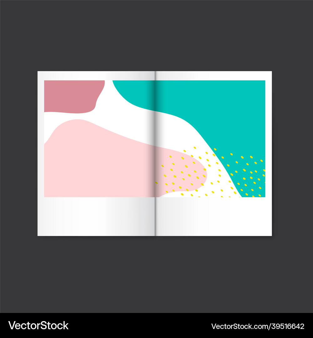 Colorful memphis design magazine Royalty Free Vector Image