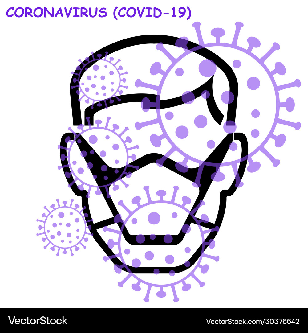 Coronavirus covid 19 mask protection Royalty Free Vector